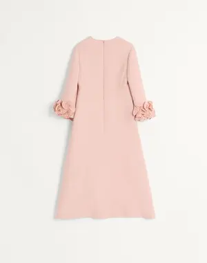 Valentino Garavani Crepe Couture Midi Dress With Ruffle Detail