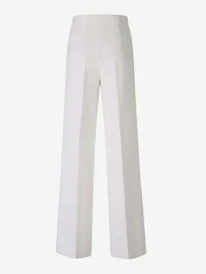 Max Mara Wide-leg Wool Canvas Trousers