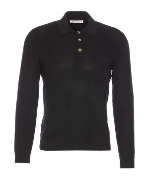 Brunello Cucinelli Honeycomb Stitch Knitted Polo Shirt