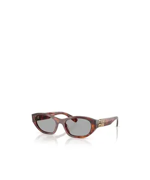 Miu Miu Oval Frame Sunglasses - Gray