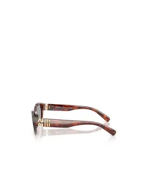 Miu Miu Oval Frame Sunglasses - Gray
