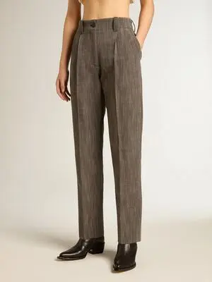 GOLDEN GOOSE High-waisted Tapered-leg Tailored Trousers - Black