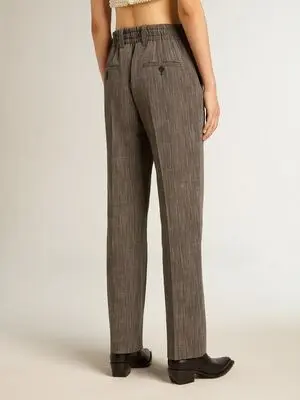 GOLDEN GOOSE High-waisted Tapered-leg Tailored Trousers - Black
