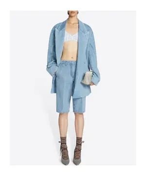 Dries Van Noten Light Wash Denim Bermuda Shorts