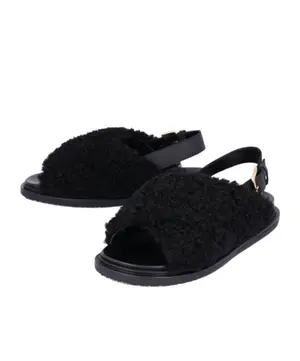 Marni Buckled Fluffy Sandals