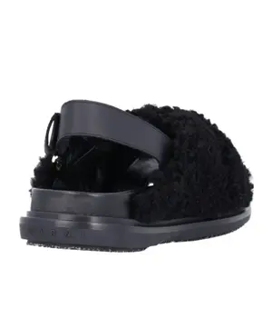 Marni Buckled Fluffy Sandals