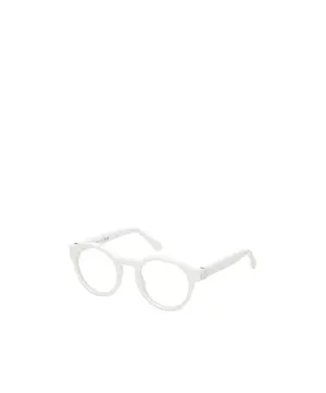 Moncler Round Frame Eyeglasses - White