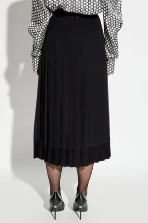 Dolce & Gabbana Pleated Midi Skirt With Belted Waist