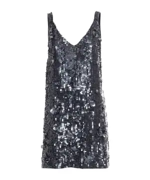 P.a.r.o.s.h Sequin Embellished V-neck Dress