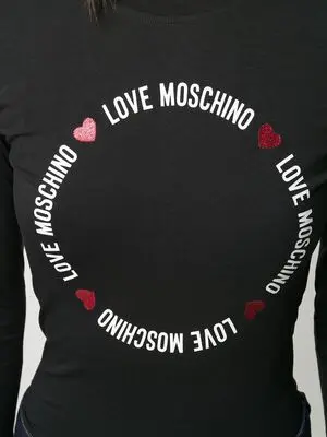 Moschino Long-sleeved T-shirt With Logo Print