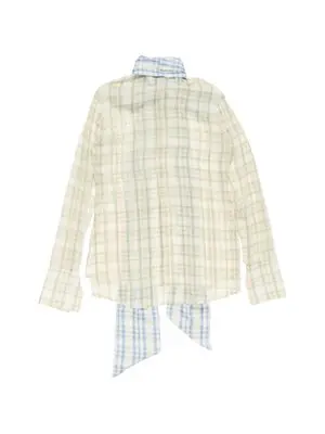Acne Studios Checked Scarf-collar Shirt