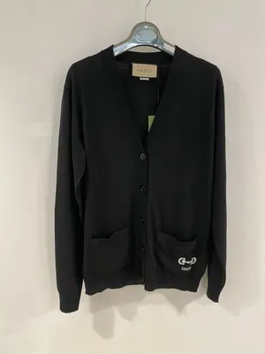 Gucci Gg Intarsia Knit Cardigan