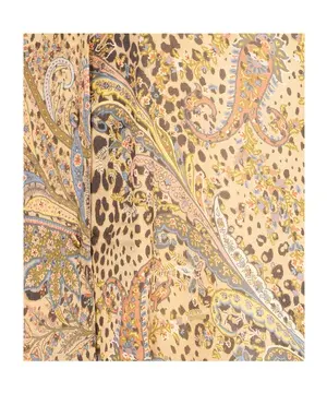 Etro Paisley And Leopard Print Ruffled Shirt