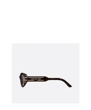 Dior Tortoiseshell-effect Acetate Sunglasses With Gold-tone Signature