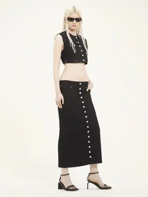 COURREGES Courrèges Multiflex Denim Skirt - Black