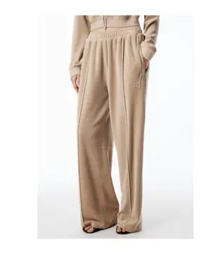 Alexander Wang Terry Oversized Mid-rise Belted Sweatpants - Warm Taupe