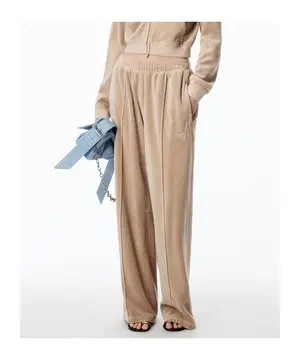 Alexander Wang Terry Oversized Mid-rise Belted Sweatpants - Warm Taupe