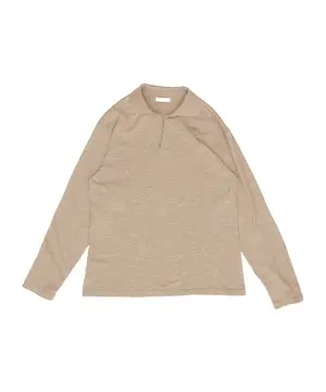 THE ROW Niosa Top Long Sleeve Polo Shirt - Nude