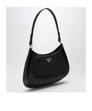 Prada Cleo Shoulder Bag With Triangle Logo - Black