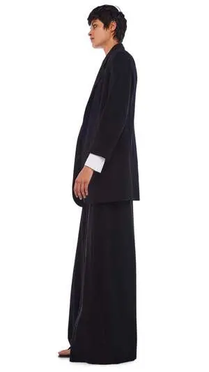 Norma Kamali Notched Lapel Belted Blazer