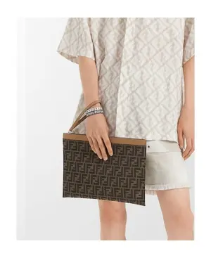 Fendi Ff Medium Flat Pouch