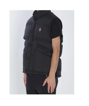Moncler Aul Logo Embroidered Ski Gilet - Black