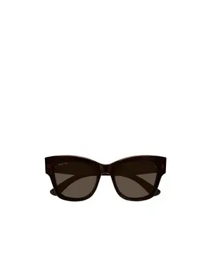 Gucci Rectangular Logo Sunglasses - Brown