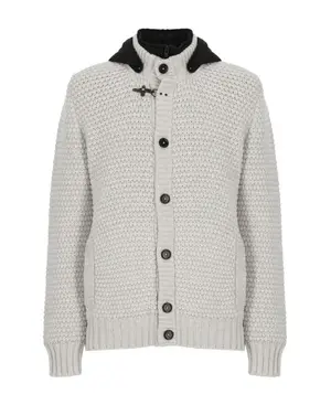 FAY Knitted Cardigan With T-buckle Closure