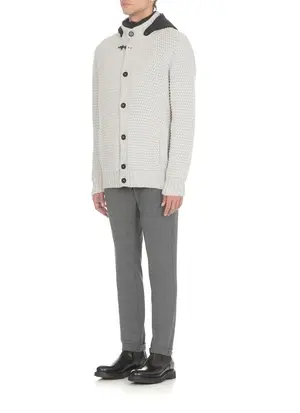 FAY Knitted Cardigan With T-buckle Closure