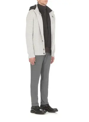 FAY Knitted Cardigan With T-buckle Closure