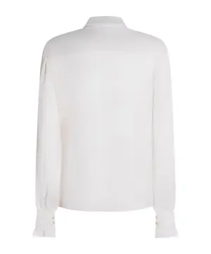 Alberta Ferretti Ruffled Lace Detail Shirt