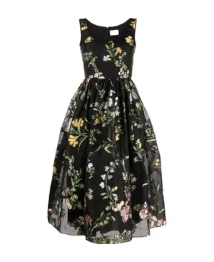Erdem Sleeveless Floral Midi Dress - No