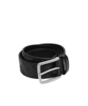 Bottega Veneta Intrecciato Belt - Black