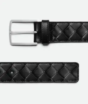 Bottega Veneta Intrecciato Belt - Black