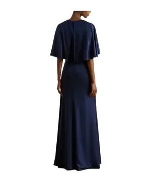 Ralph Lauren V-neck Cap Sleeve Gown