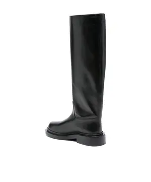 JIL SANDER Round Toe Knee-high Boots - Black