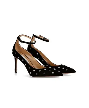 AQUAZZURA Love Affair Embellished Stiletto Pumps