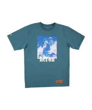 Heron Preston Logo Printed Round Collar T-shirt - Blue