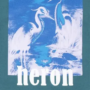 Heron Preston Logo Printed Round Collar T-shirt - Blue