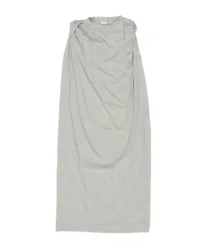 Dries Van Noten Grey Draped T-shirt Dress