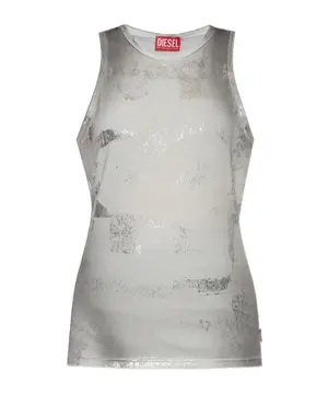 DIESEL® T-anny" Tank Top With Metallic Finish