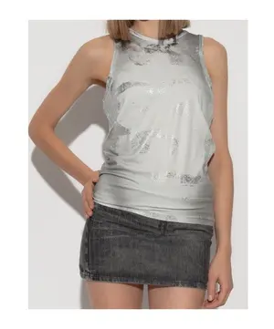 DIESEL® T-anny" Tank Top With Metallic Finish