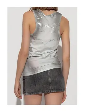 DIESEL® T-anny" Tank Top With Metallic Finish