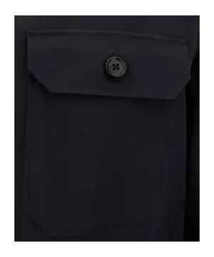 Zegna Flap-pocket Shirt Jacket - Navy