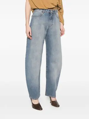 Alaïa Low-waist Round Jeans - Light Blue