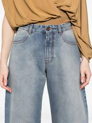 Alaïa Low-waist Round Jeans - Light Blue