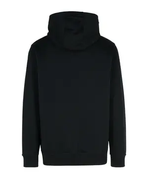 Burberry Logo Printed Drawstring Hoodie - Black