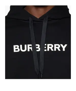 Burberry Logo Printed Drawstring Hoodie