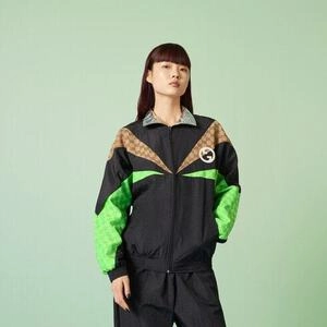 Gucci Gg Monogram Highneck Track Jacket