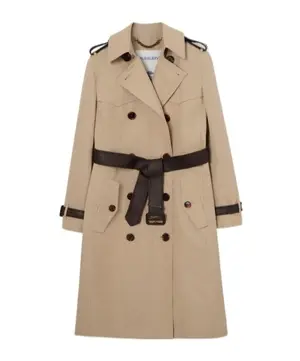 Burberry Long Foxfield Trench Coat - Oat-beige